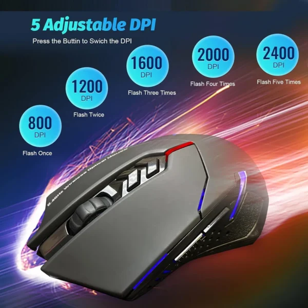 Wireless SKY-TOUCH Gaming Mouse Silent Click - Accurate Souq